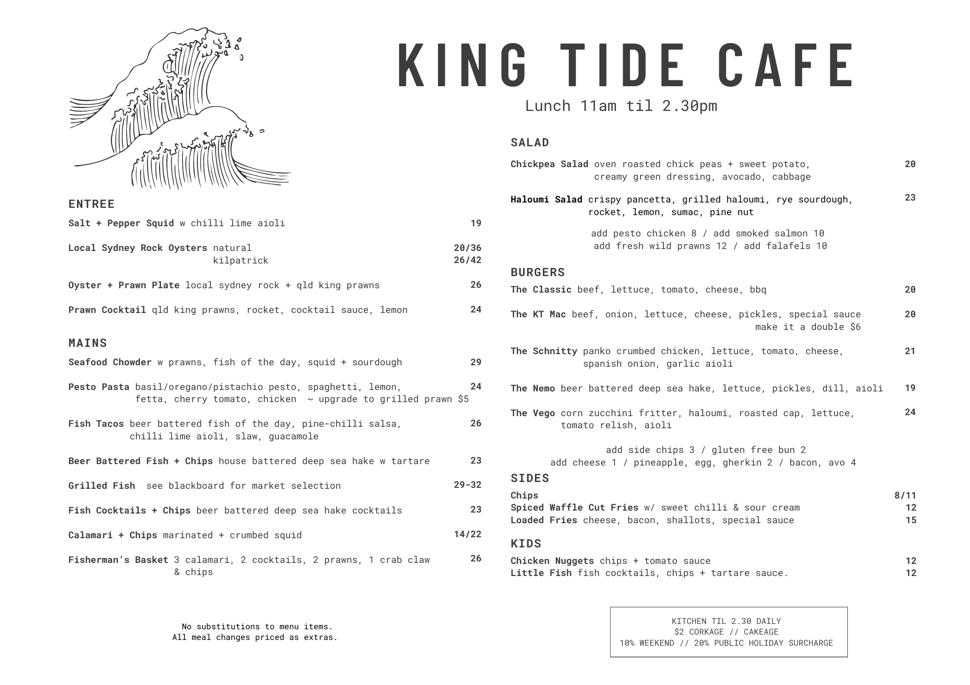 Drink — KING TIDE CAFE