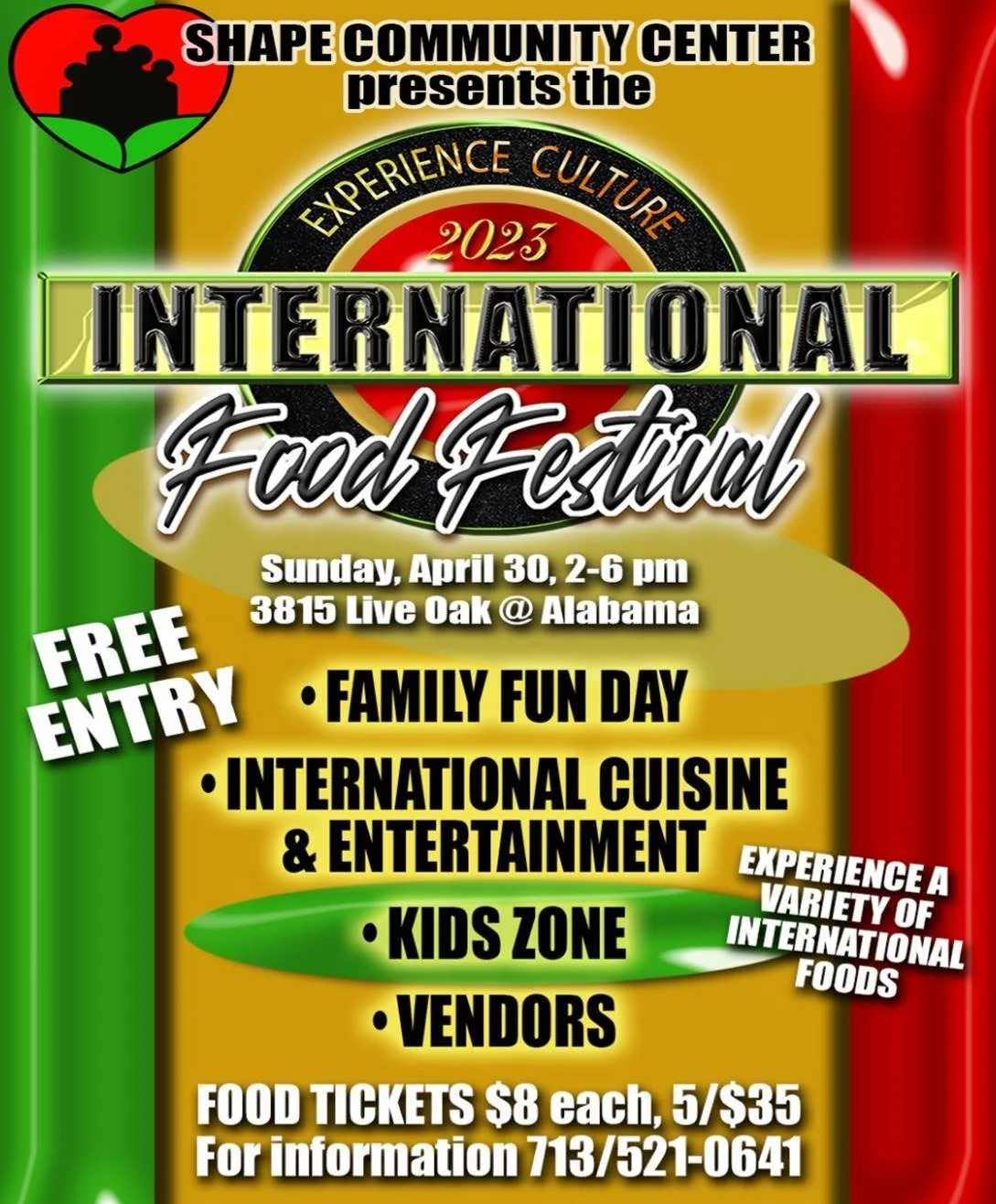International Food Festival SHAPE COMMUNITY CENTER International Food Festival SHAPE COMMUNITY CENTER