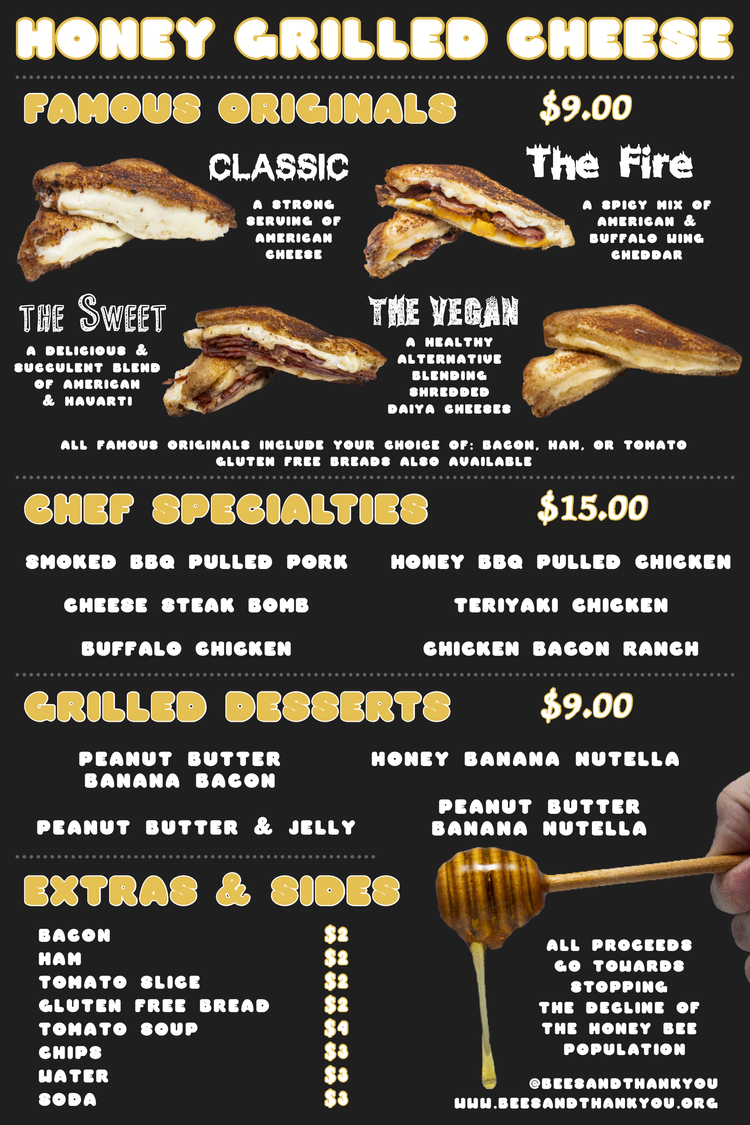 Menu | Explore Our Menu Today — Bees And Thank You