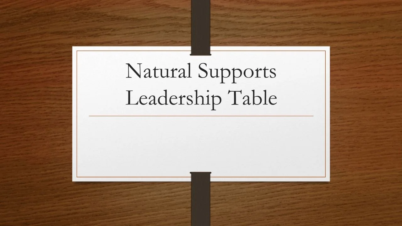 Natural Supports Leadership Presentations — Connections First
