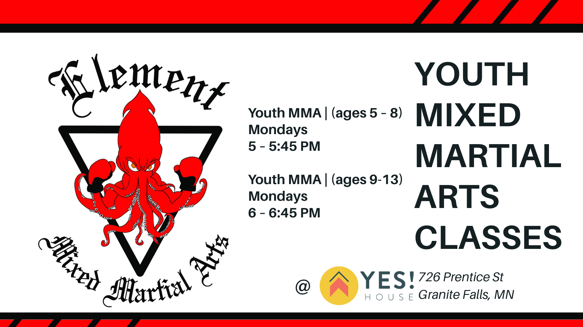 Youth MMA Registration — The YES! House