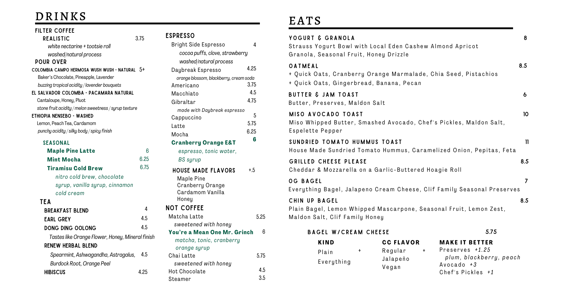 Naysayer Coffee Roasters - Shop menu
