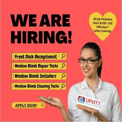 We Are Hiring! Join Our Team - Lovitt Blinds & Drapery