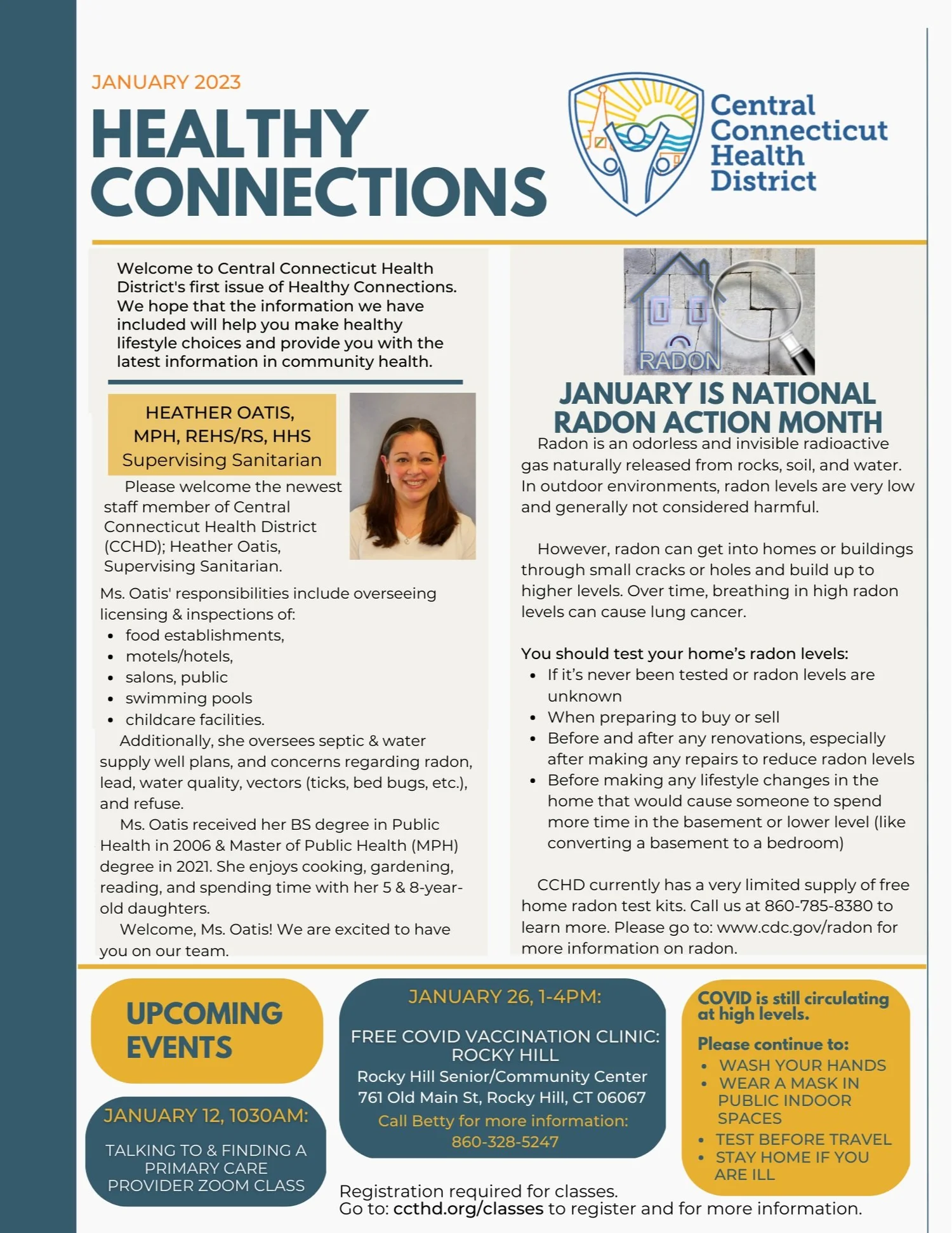 Healthy Connections Newsletter — Central Connecticut Health District