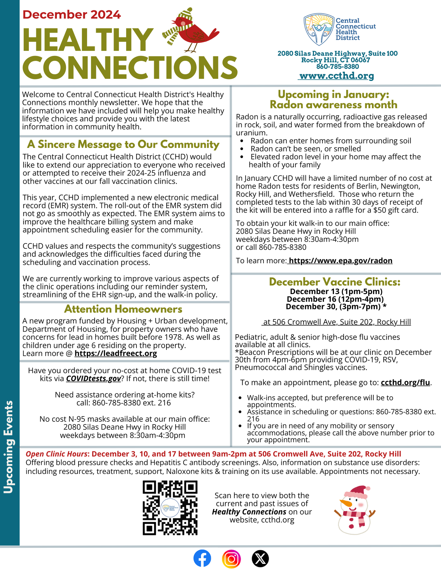 Healthy Connections Newsletter — Central Connecticut Health District