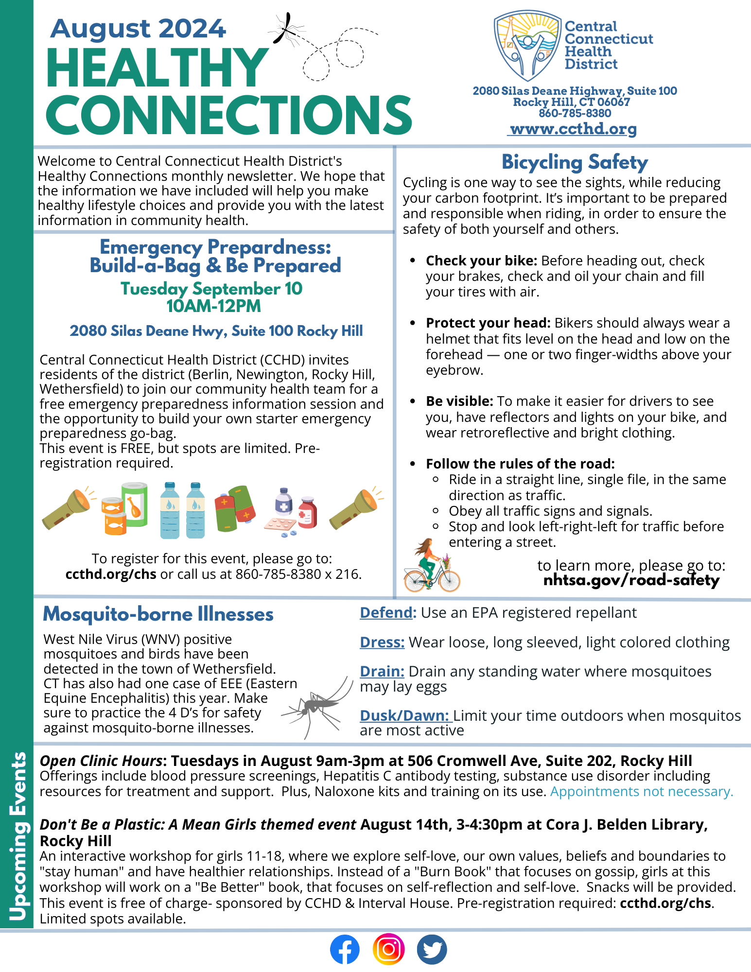 Healthy Connections Newsletter — Central Connecticut Health District