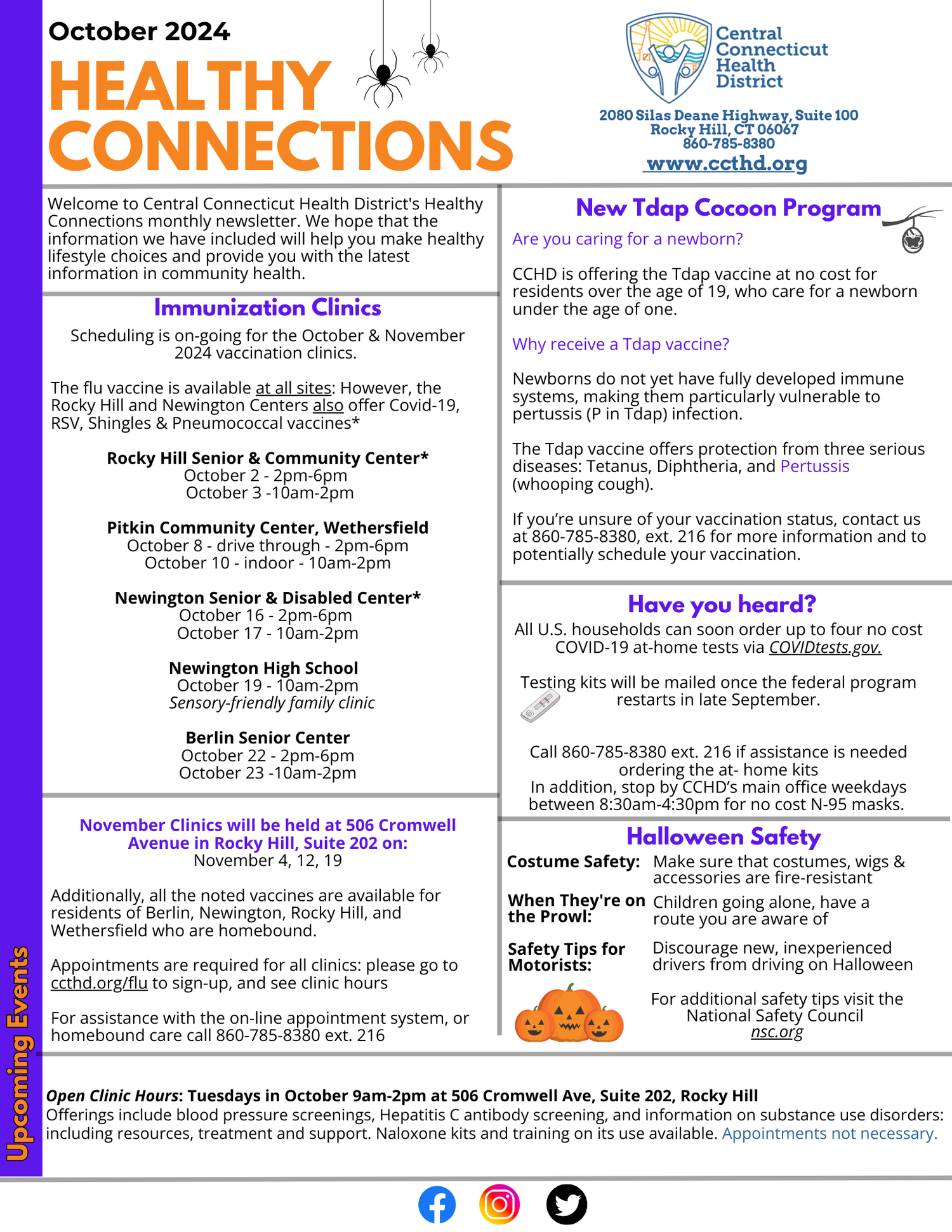 Healthy Connections Newsletter — Central Connecticut Health District