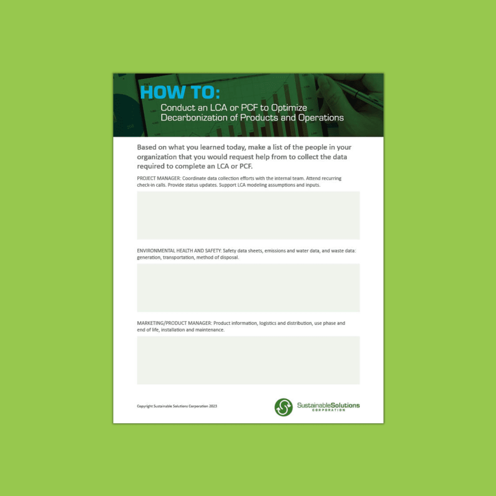Resources: How to Conduct an LCA or PCF to Optimize Decarbonization ...