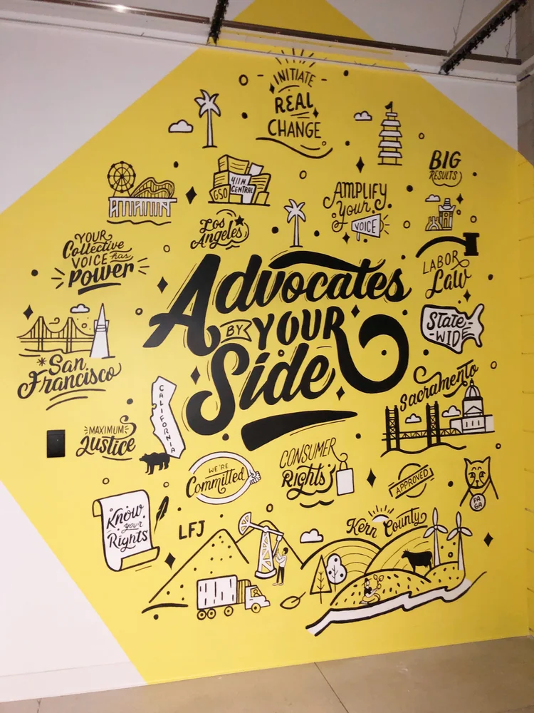 Office Mural in Pasadena — The Inking Rose Designs