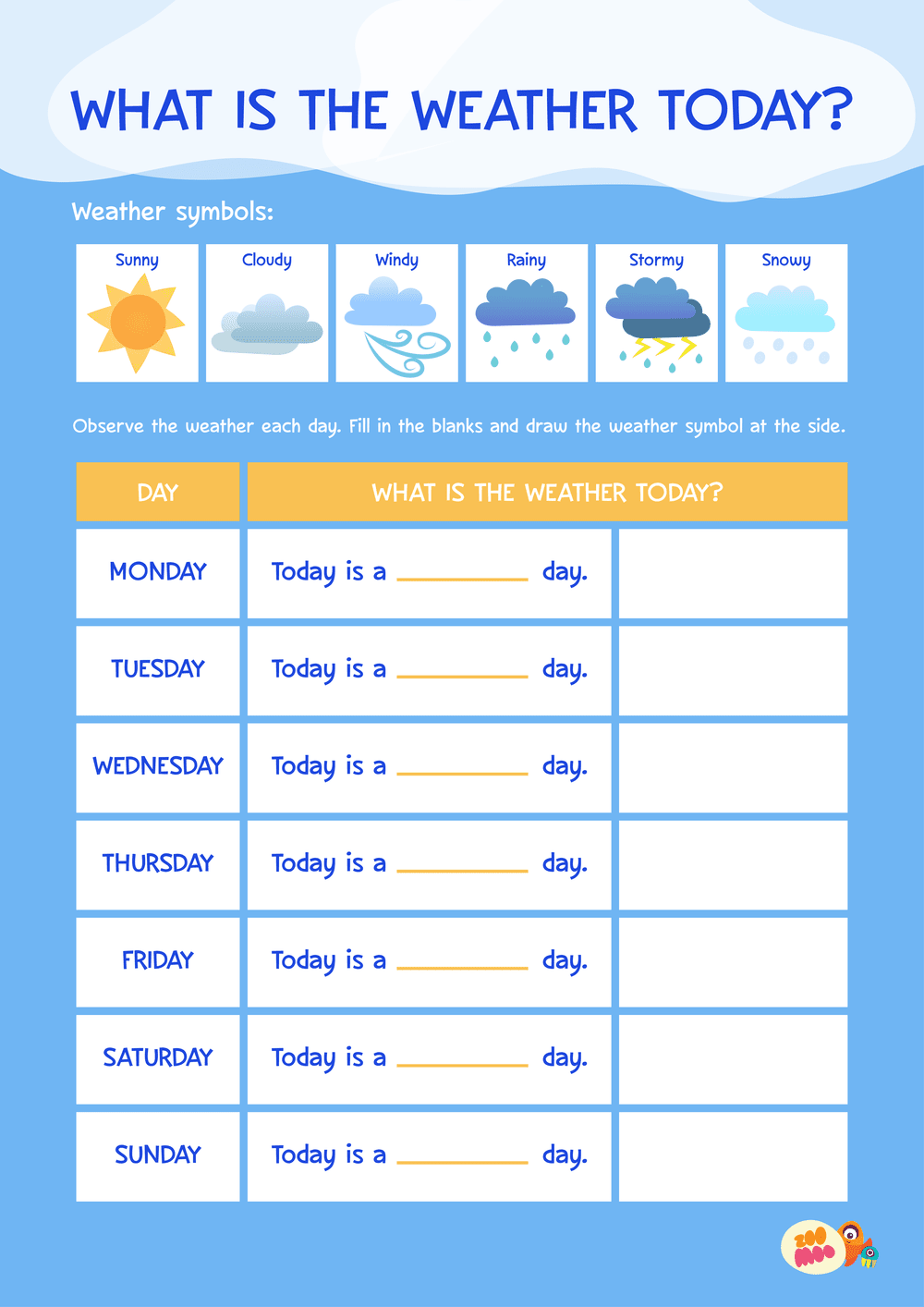 Weather Observation Chart 2 — ZooMoo