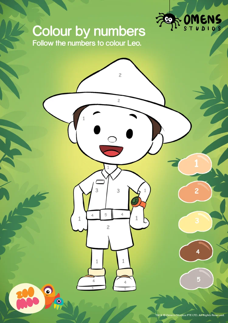 Leo the Wildlife Ranger - Colour by Numbers — ZooMoo