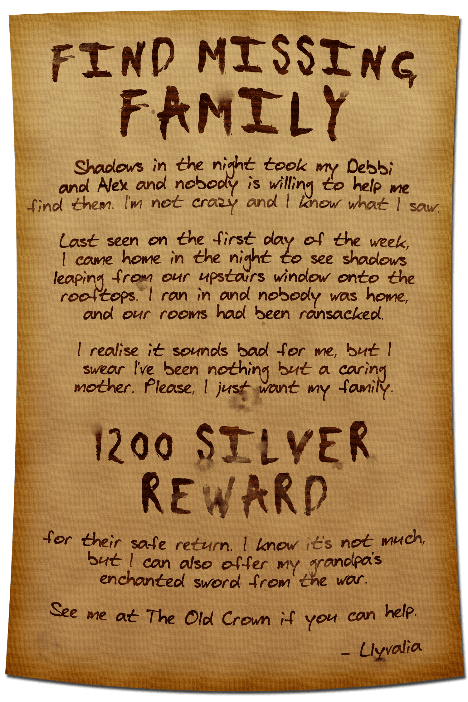 Find Missing Family — Of Metal And Magic