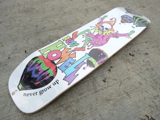 RUSS HOWELL never grow up 8" x 31" — decomposed skateboards - freestyle ...