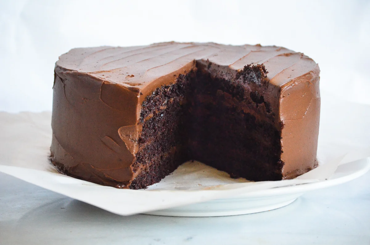 Sour Cream Chocolate Cake — Panza Baby