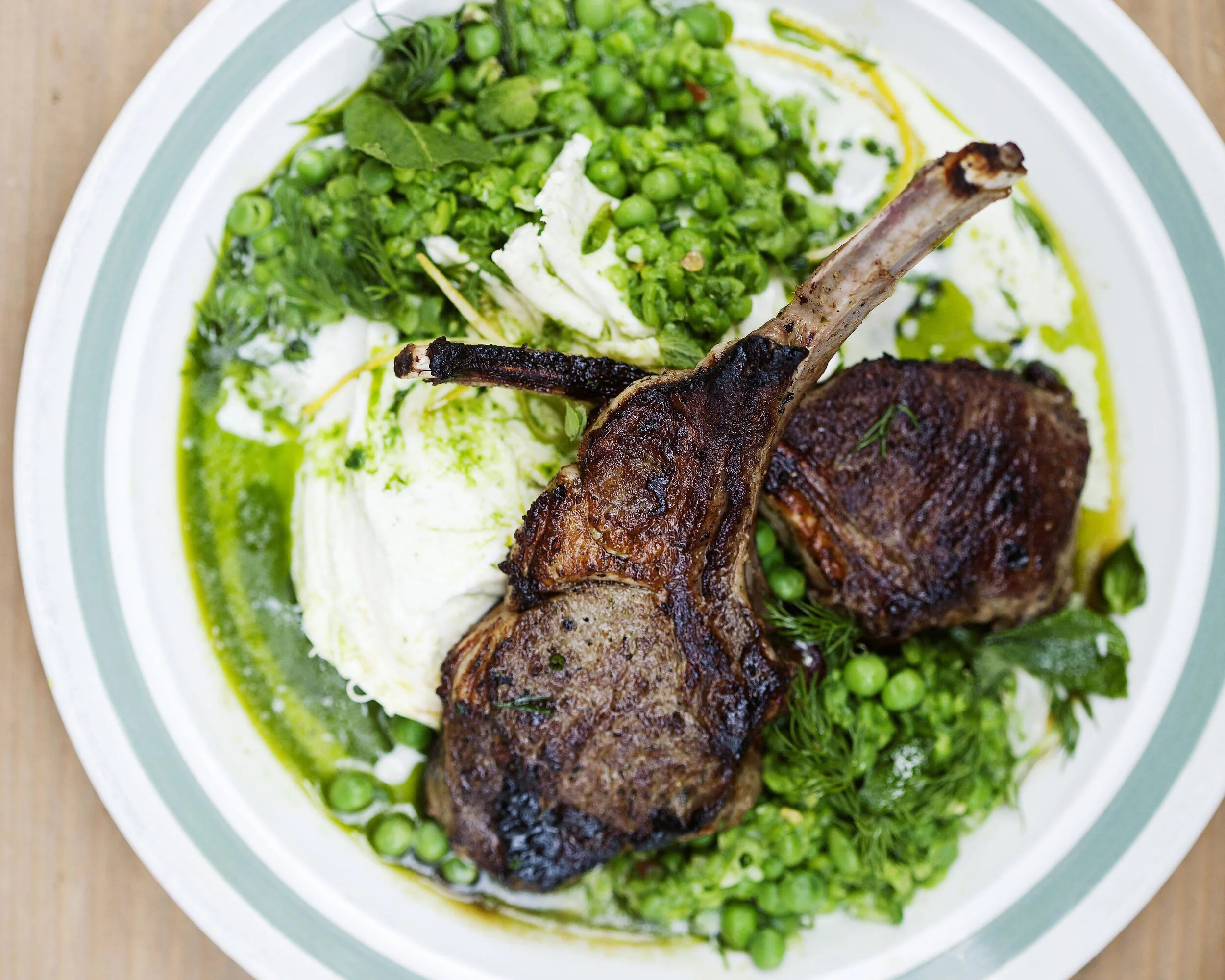 LAMB WITH SMASHED PEAS — Tara O'Brady