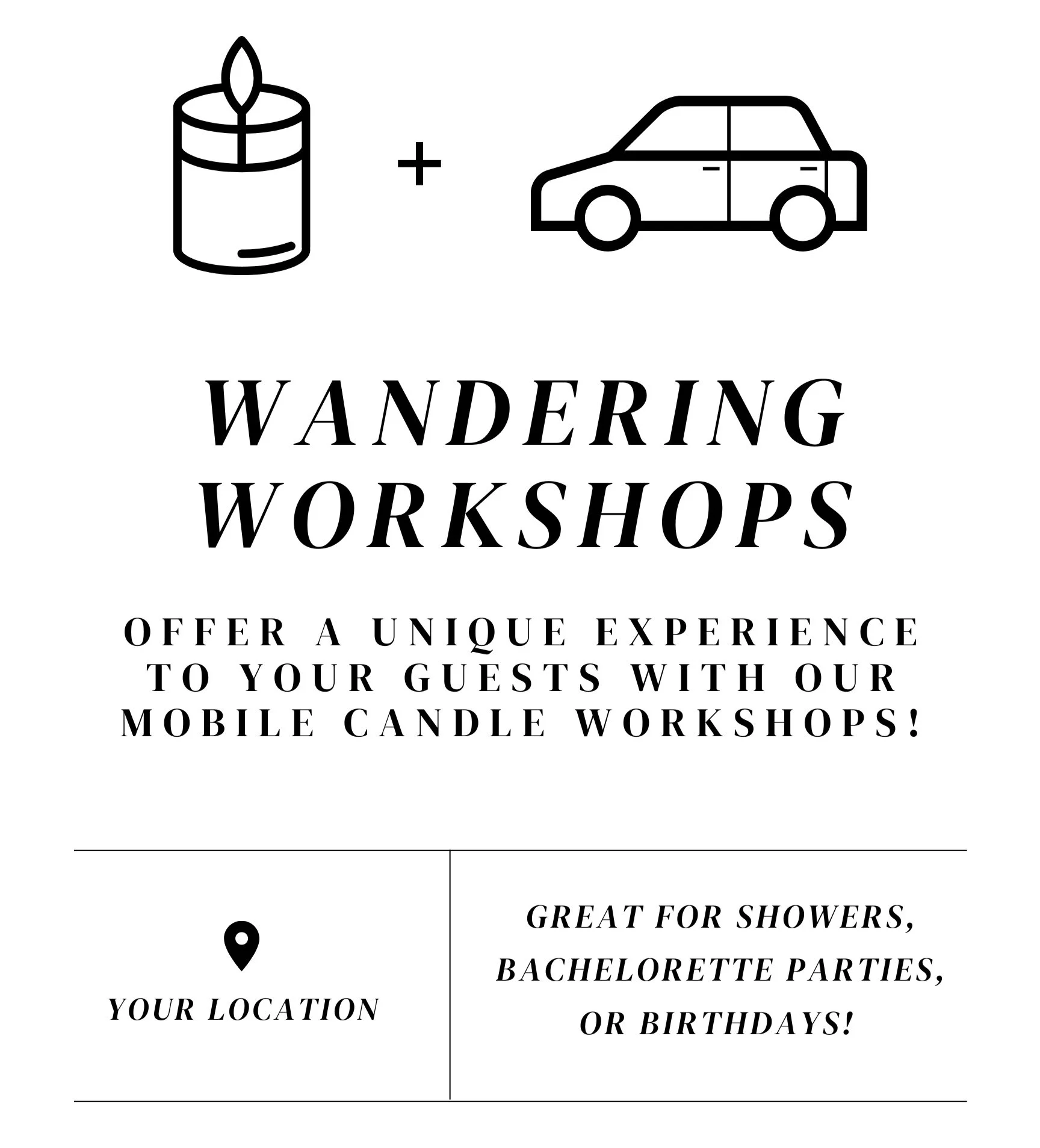 Wandering Workshops — Sable Candle Co.