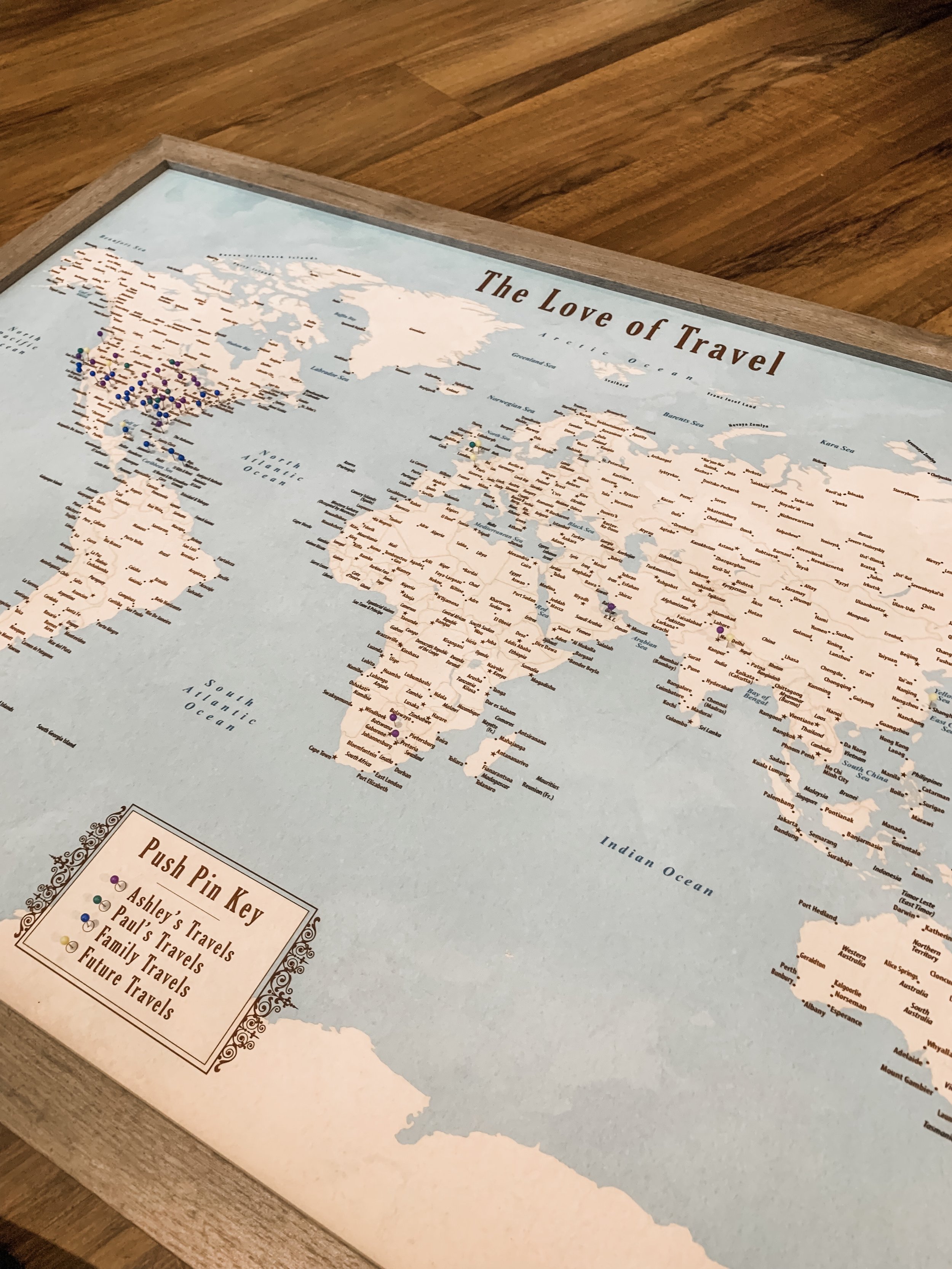 DIY(ish) Push Pin Map
