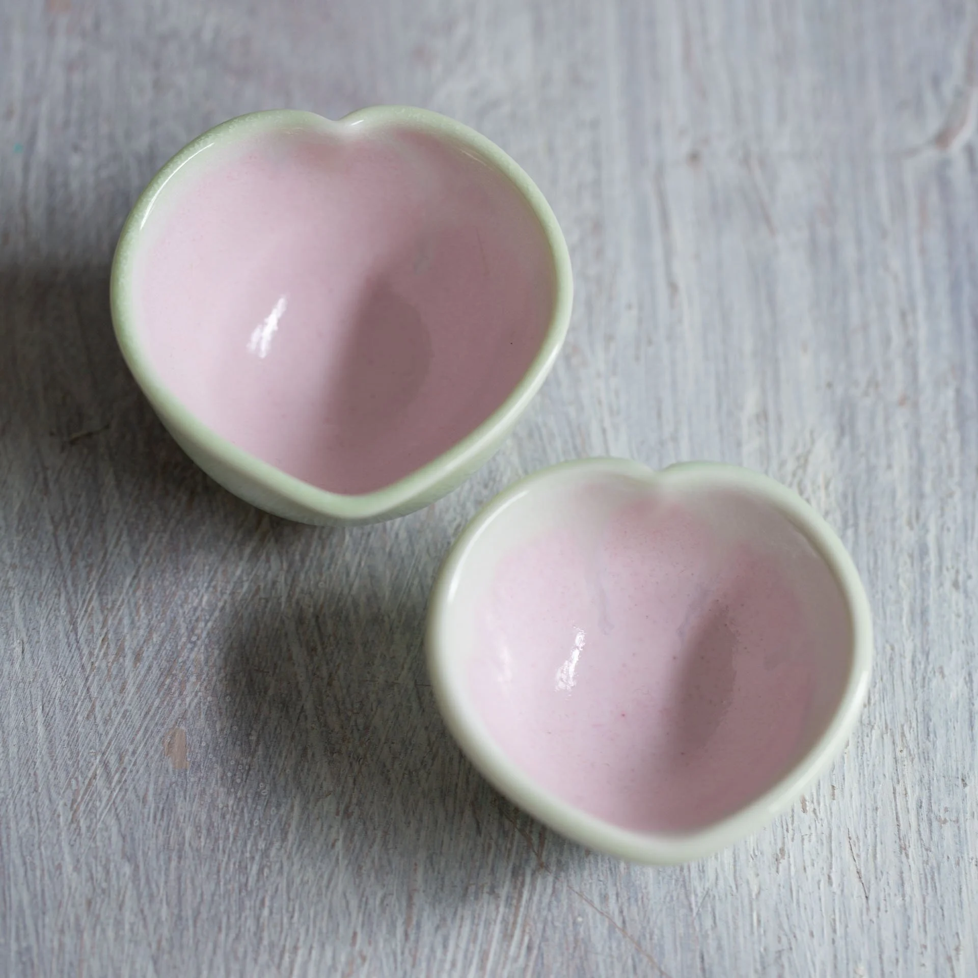 Beautiful hand-thrown ceramic vessels in porcelain clay with colours ...