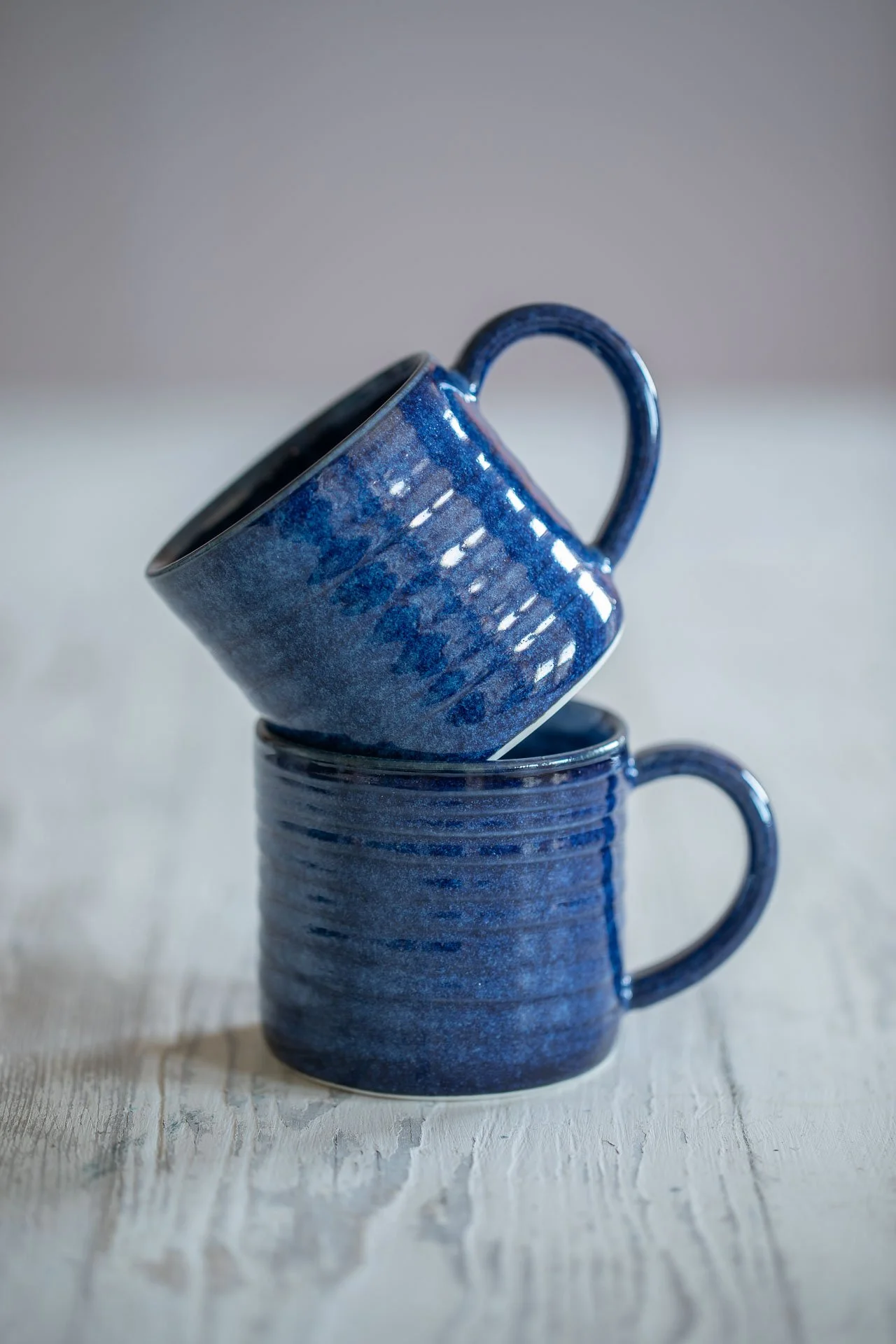 Beautiful hand-thrown ceramic vessels in porcelain clay with colours ...