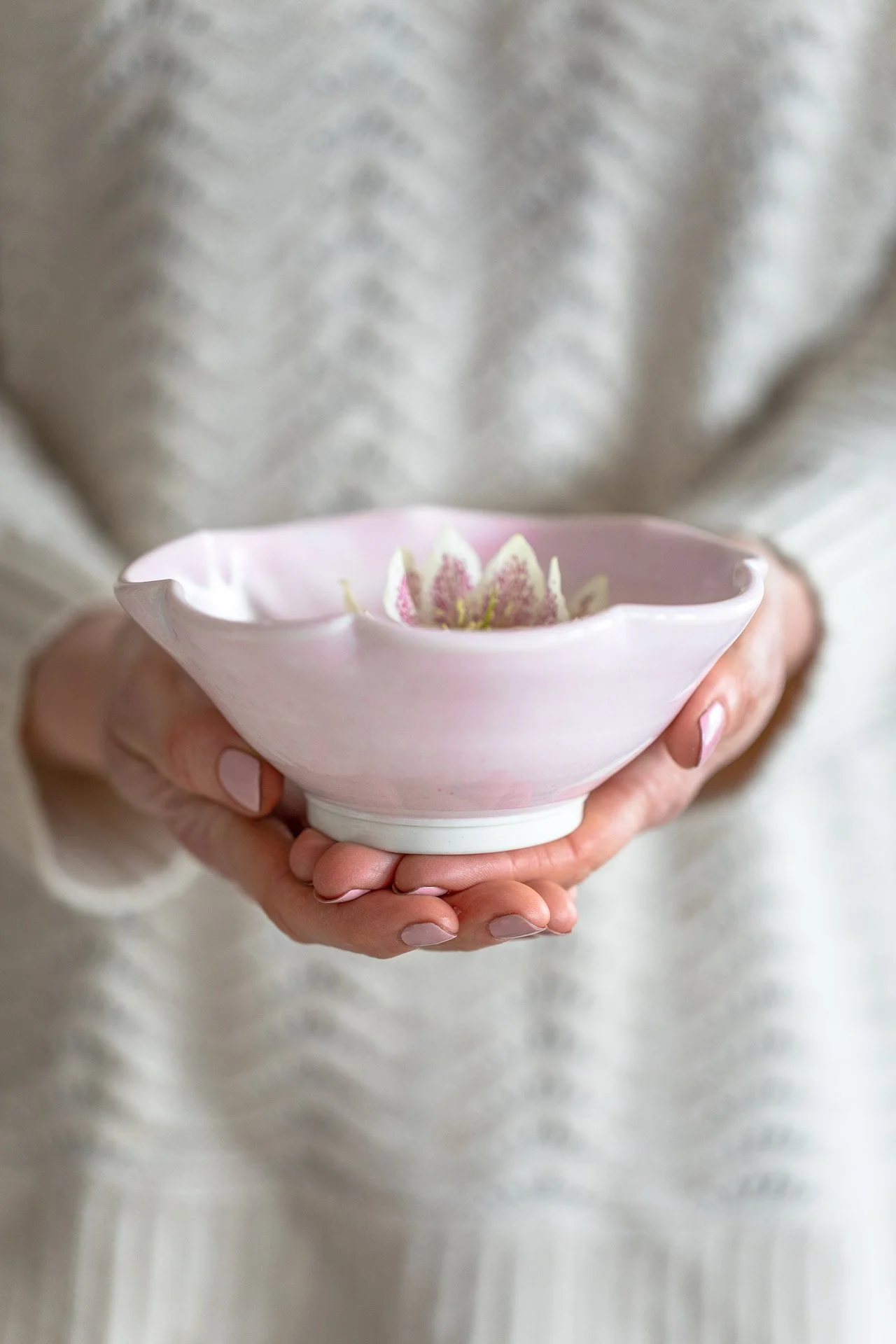 Beautiful hand-thrown ceramic vessels in porcelain clay with colours ...