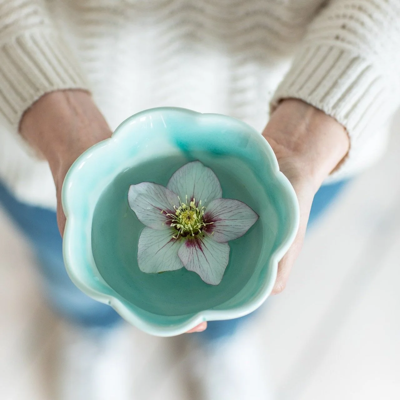 Beautiful hand-thrown ceramic vessels in porcelain clay with colours ...