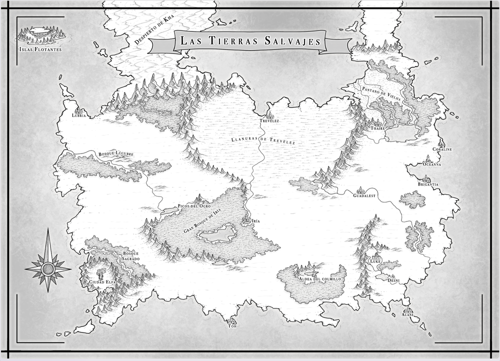 Blank Fantasy World Map Black And White