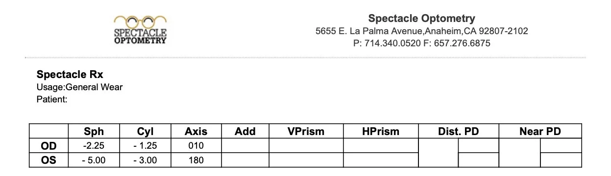 ASTIGMA...WHAT? BREAKING DOWN YOUR GLASSES PRESCRIPTION — Spectacle ...