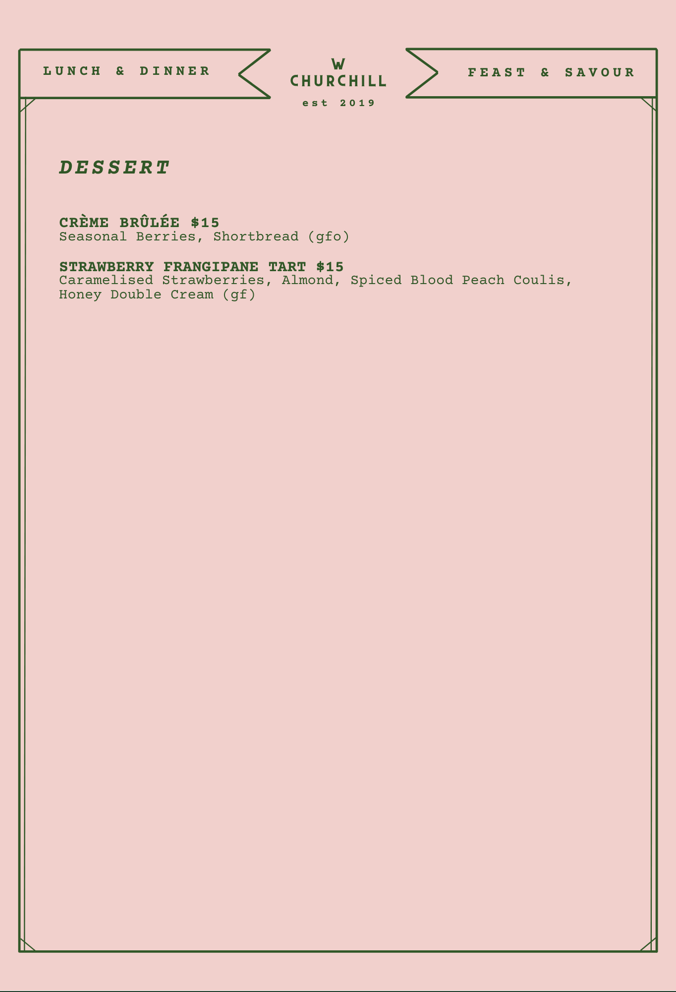 MENU — W Churchill