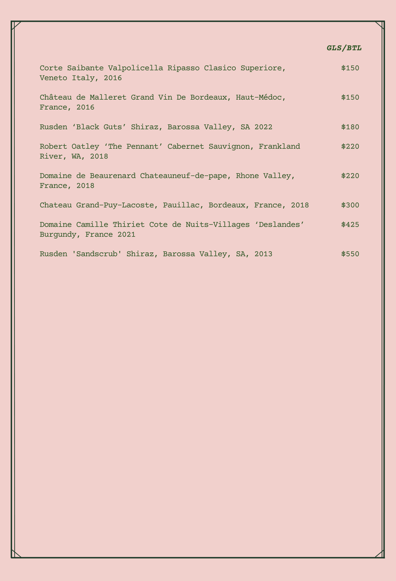 MENU — W Churchill