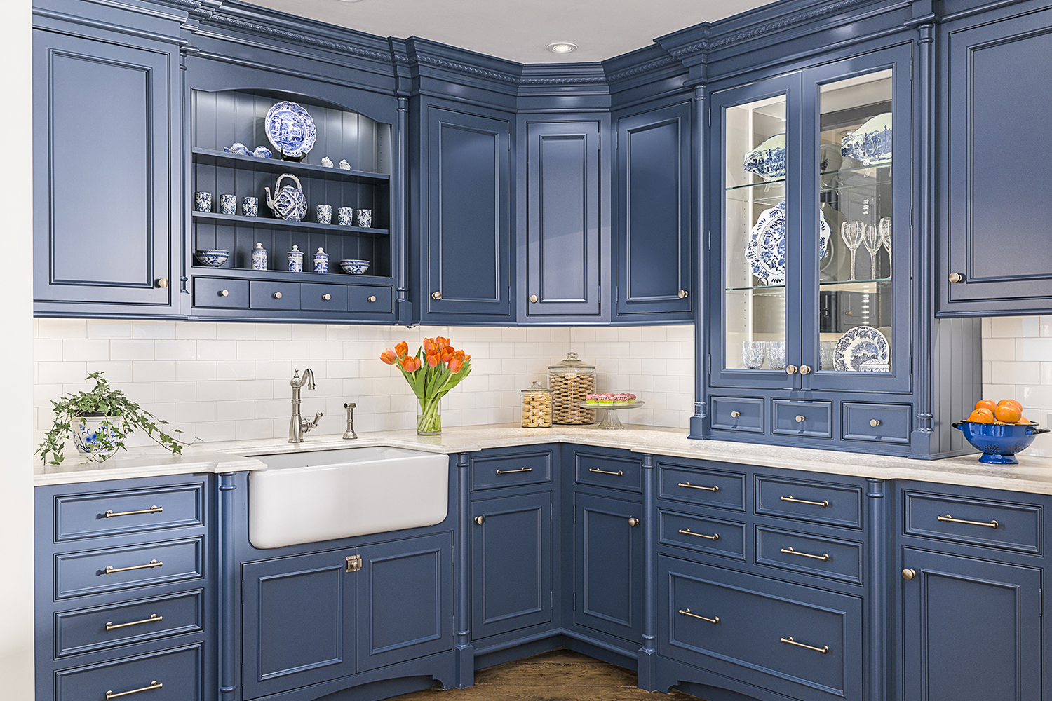 Blue English Country Kitchen — Nukitchens