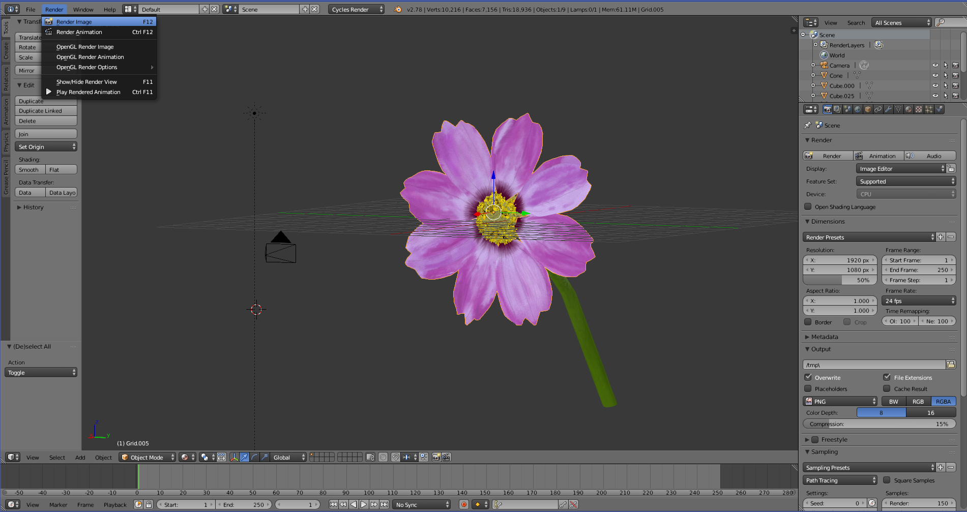 Blender 3D Flower Tutorial Part 5 — Malcolm Donaldson