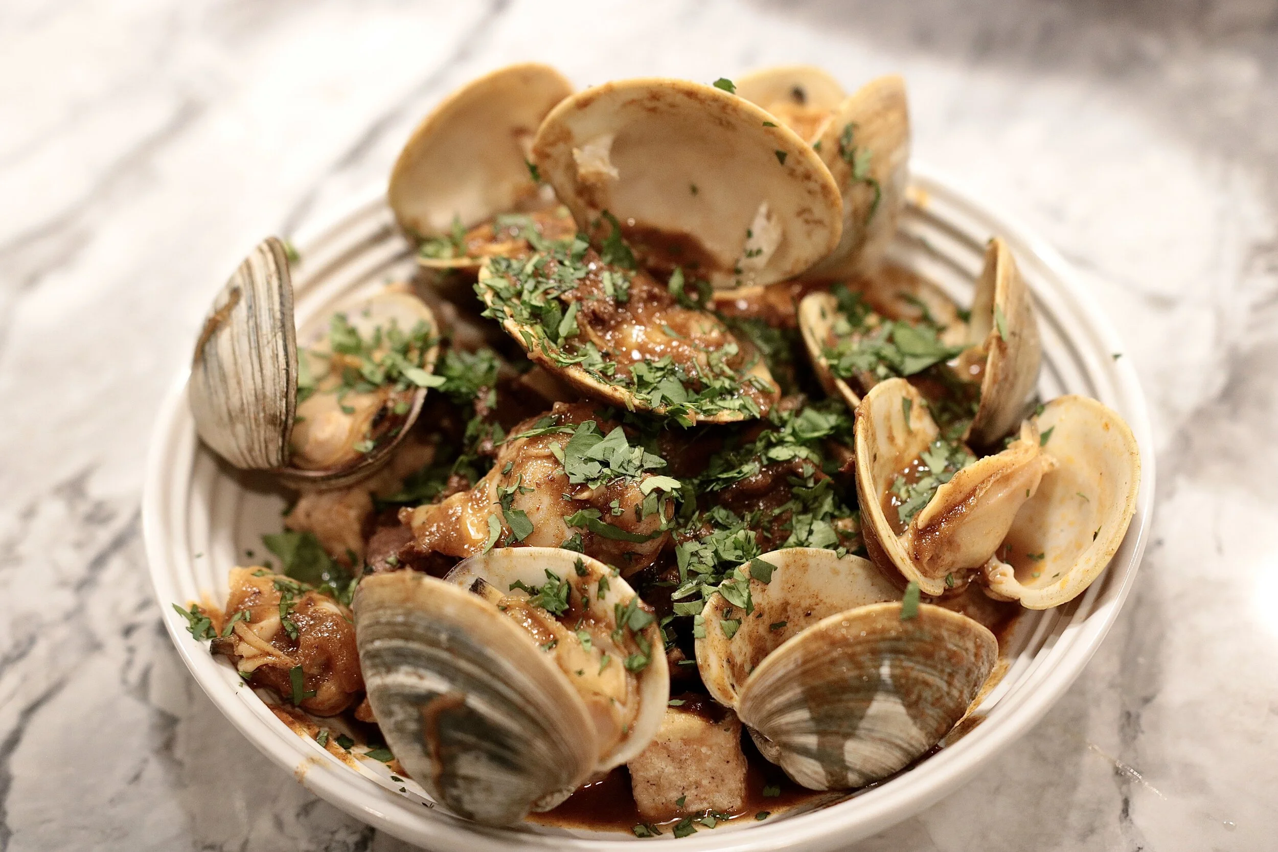 Portuguese Pork with Clams — Eating With Chef Eric