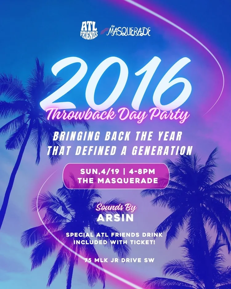 2016 Throwback Dance Day Party at The Masquerade Sunday, Apr 19, 2026 ...