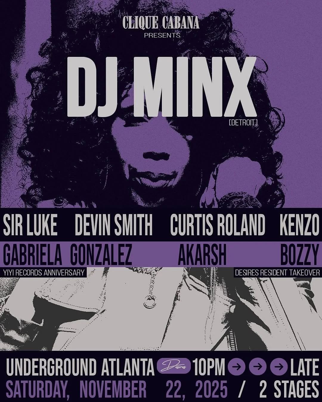 DJ Minx at Underground Atlanta Saturday, Nov 22, 2025 — Atlanta EDM