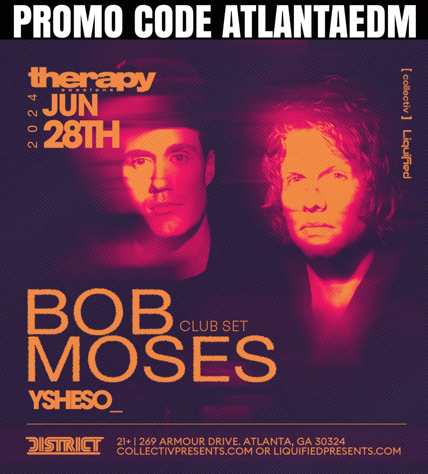 Bob Moses at District Atlanta, Friday, Jun 28, 2024 — Atlanta EDM