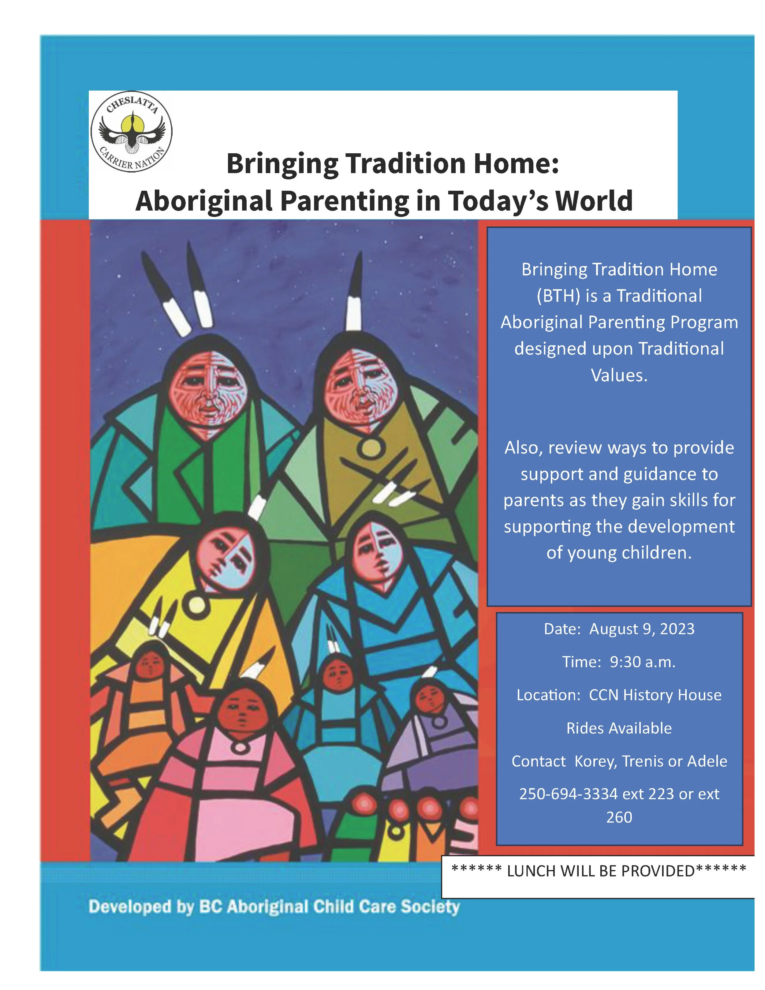 Bringing Tradition Home Workshop — Cheslatta Carrier Nation