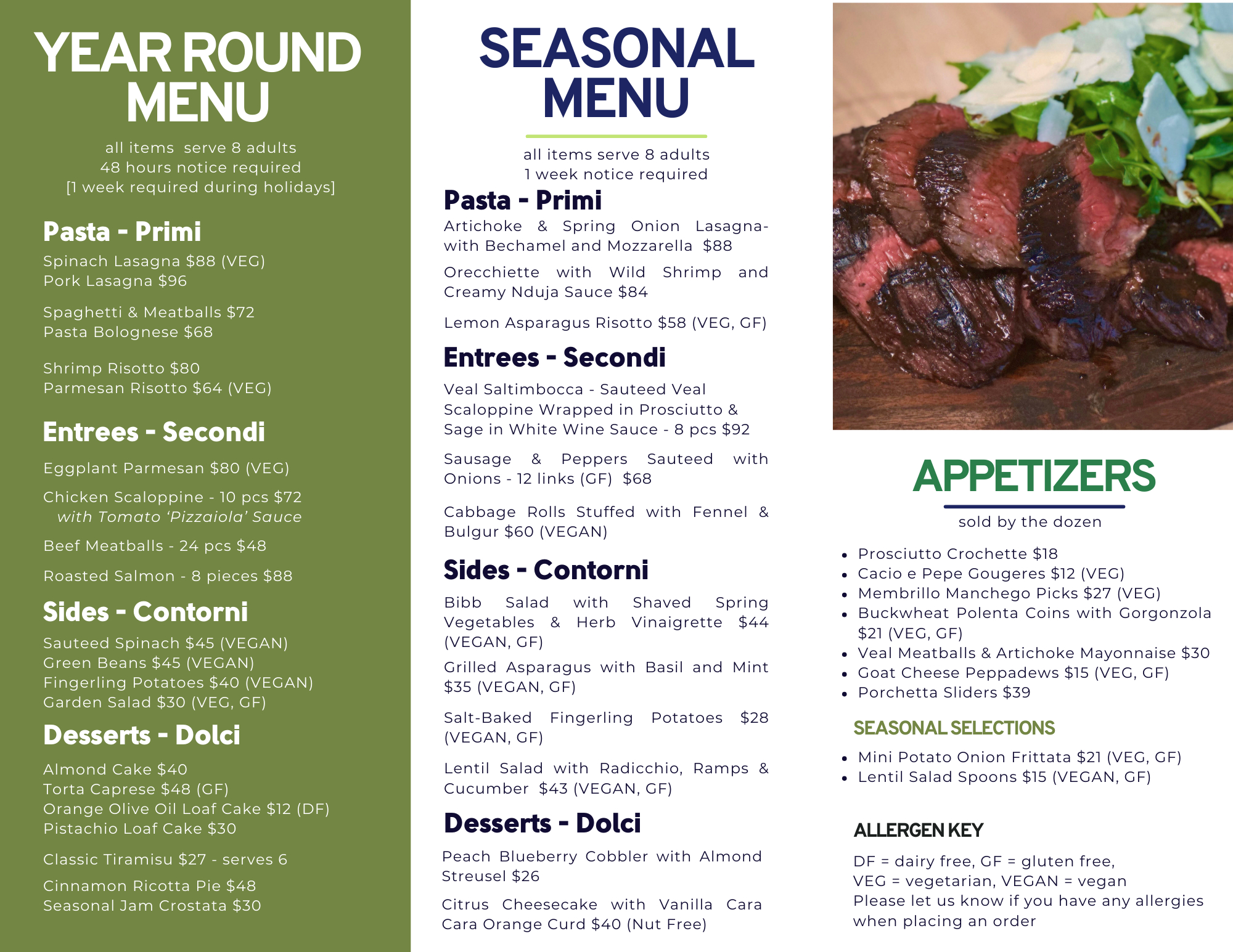 Menu — PIAZZA ITALIAN MARKET