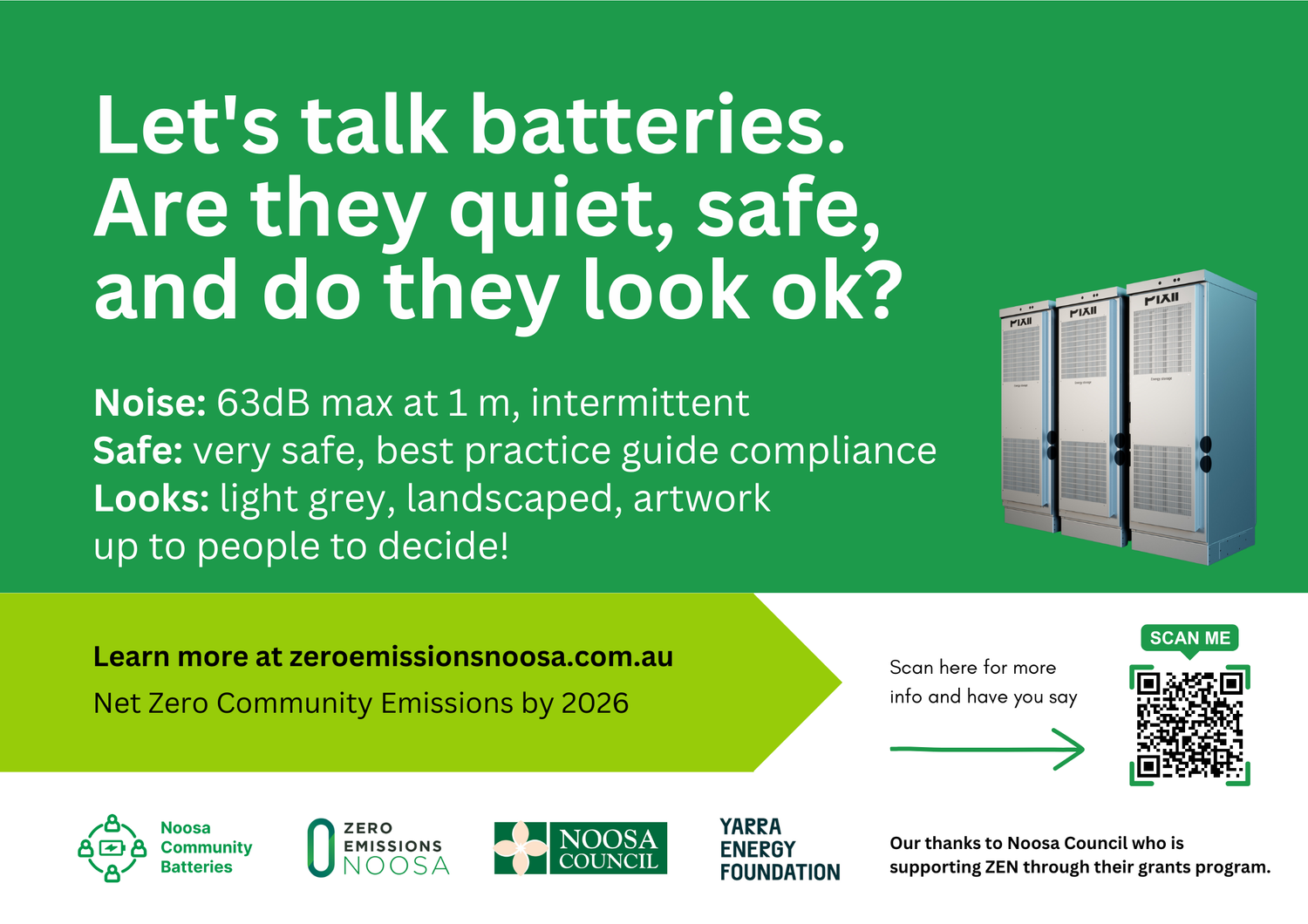 Community Batteries Posters — Zero Emissions Noosa