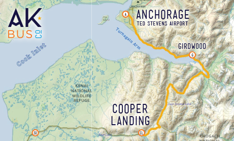 Anchorage / Cooper Landing Bus Service — Alaska Bus Company