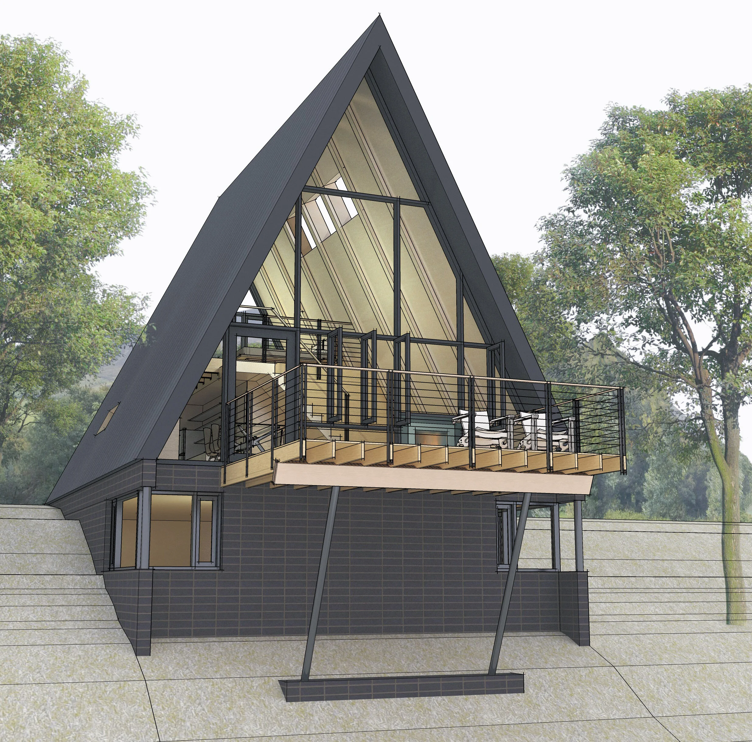 A-FRAME HOUSES — Kazebee Design