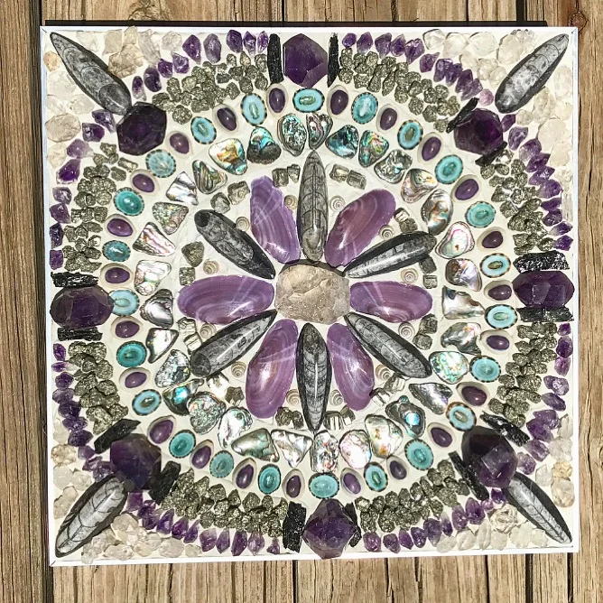 Mineral and Shell Mandala — Connie Chantilis Design