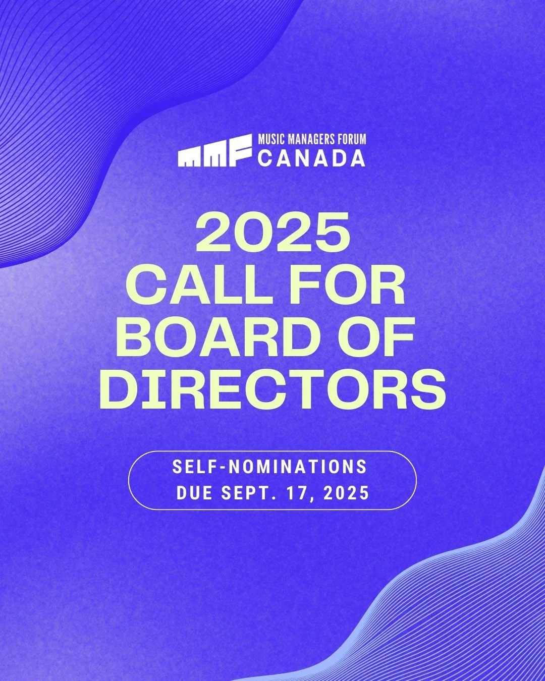 Call for Board of Directors 2025 — MMF Canada