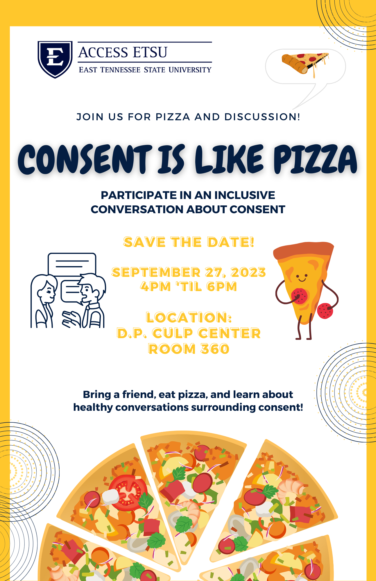 Consent is Like Pizza Workshop at ETSU — RISE: Healthy for Life