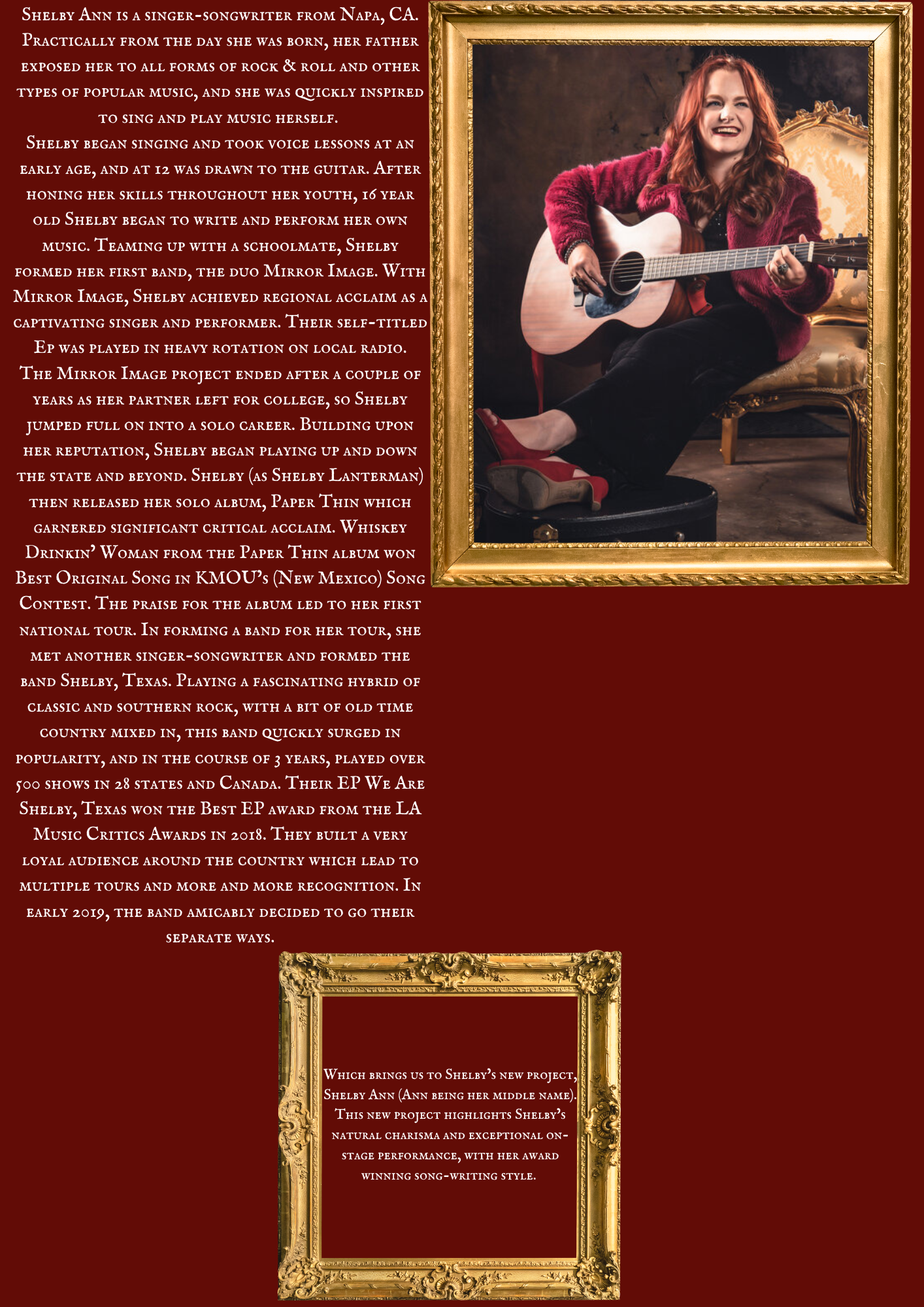 ABOUT — Shelby Ann