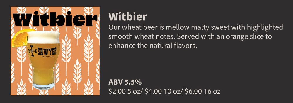 Beer Menu — Sawyer Brewing Co.