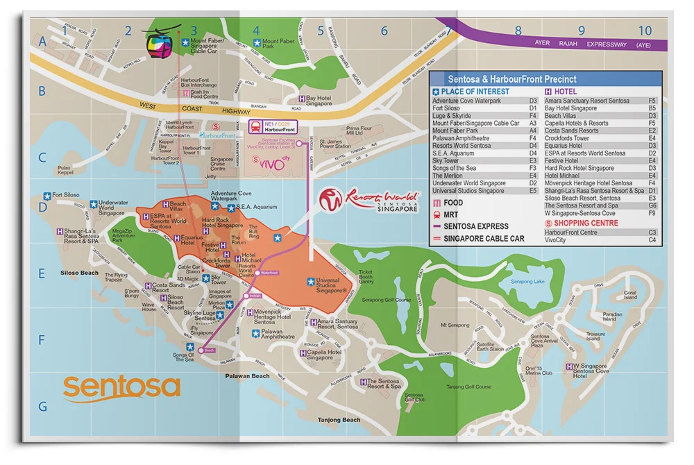Sentosa Island Map