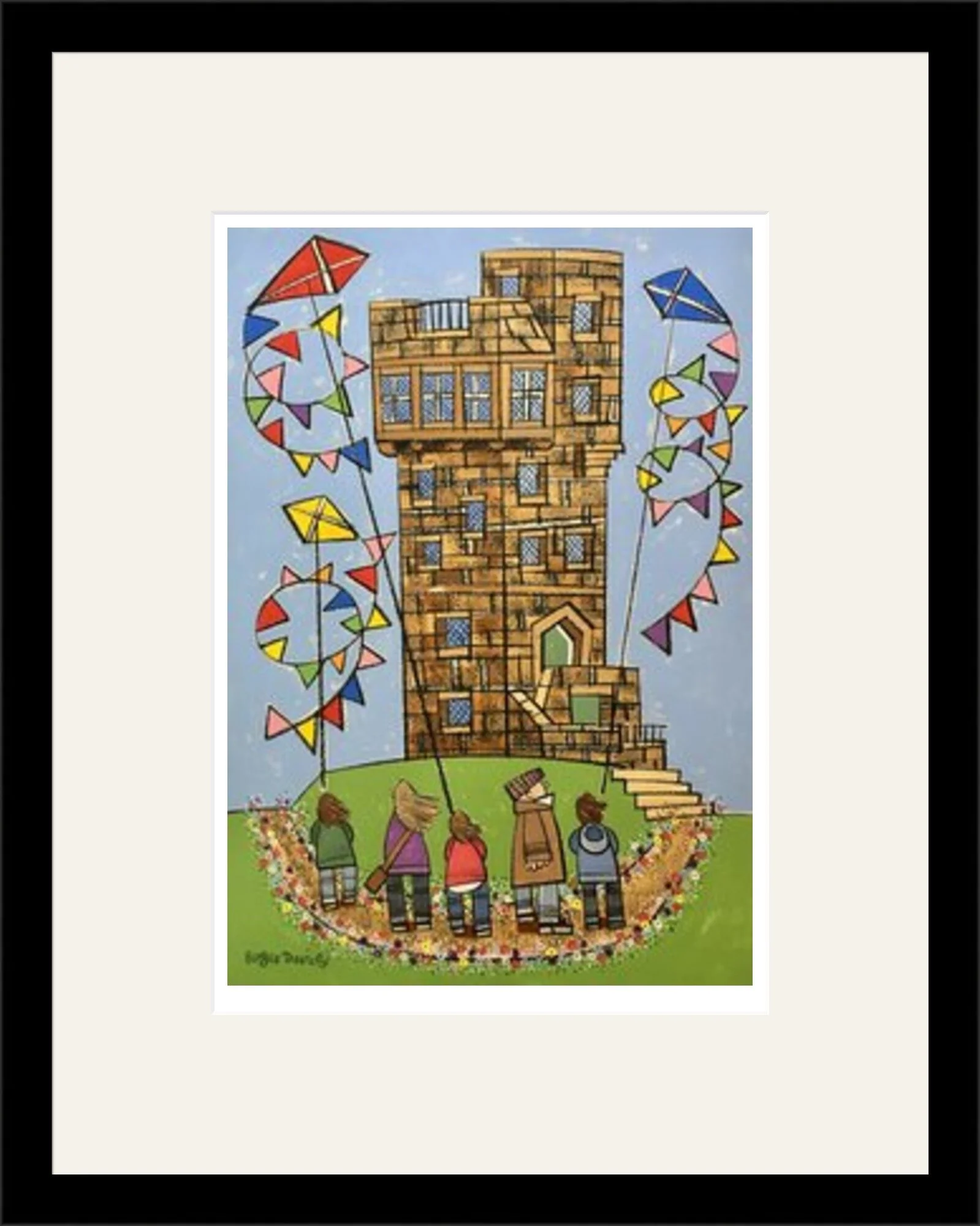  Flying Kites Up Castle Hill In Summer By Roger Davies AC Gallery