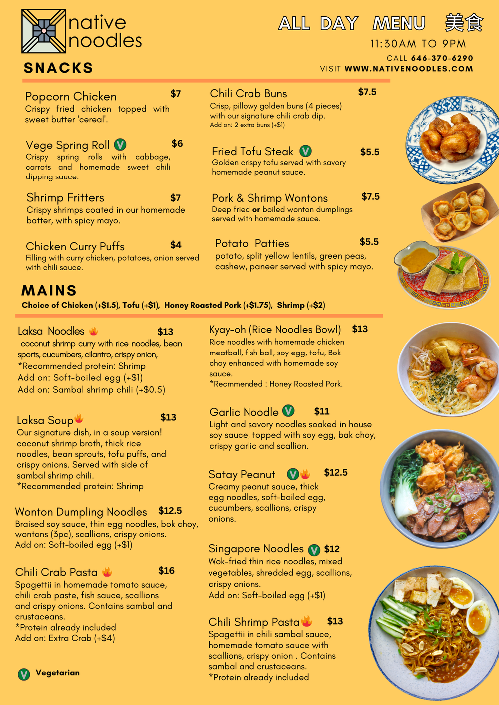 Menu — NATIVE NOODLES