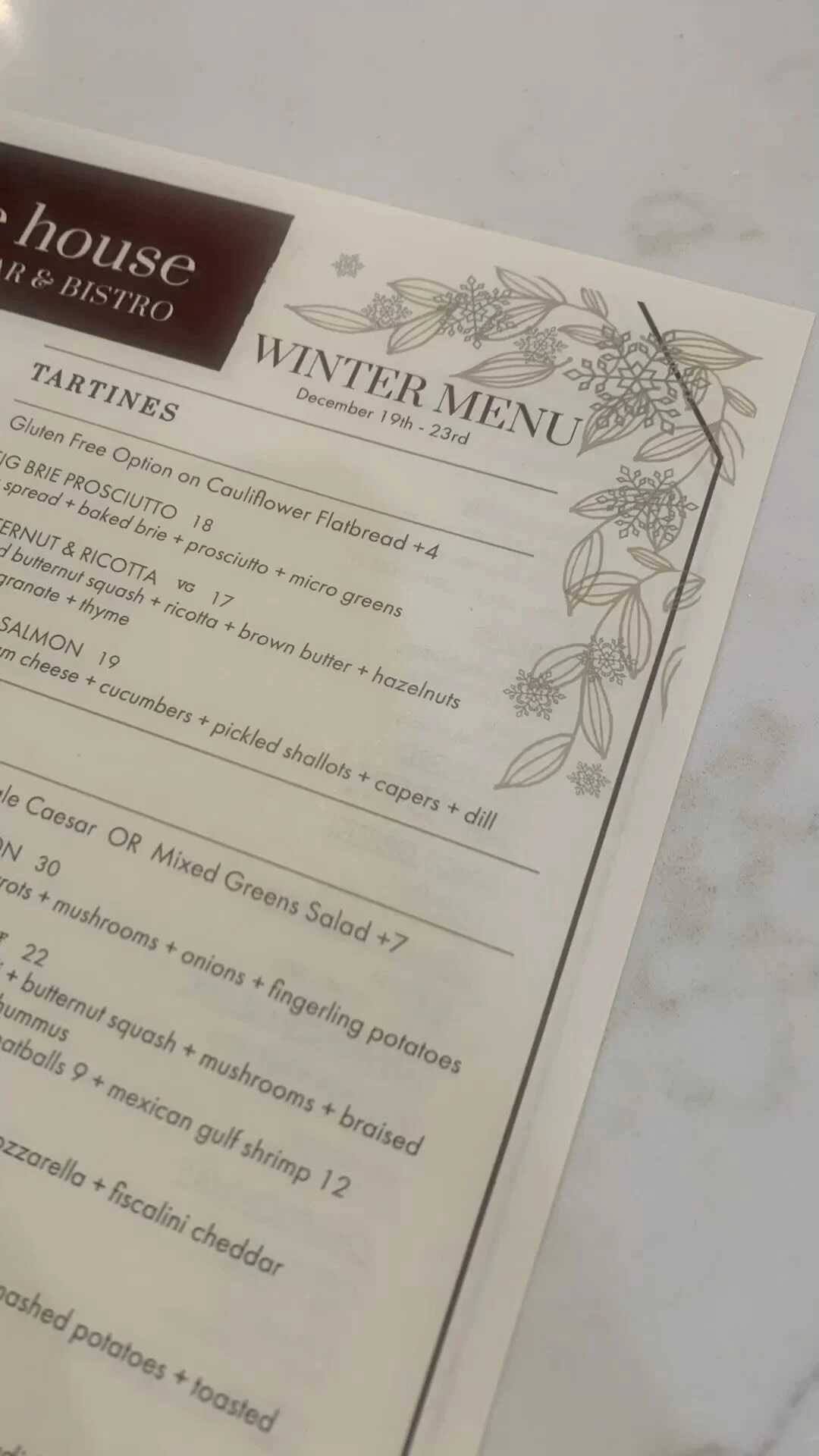 Reservations — The Vine House
