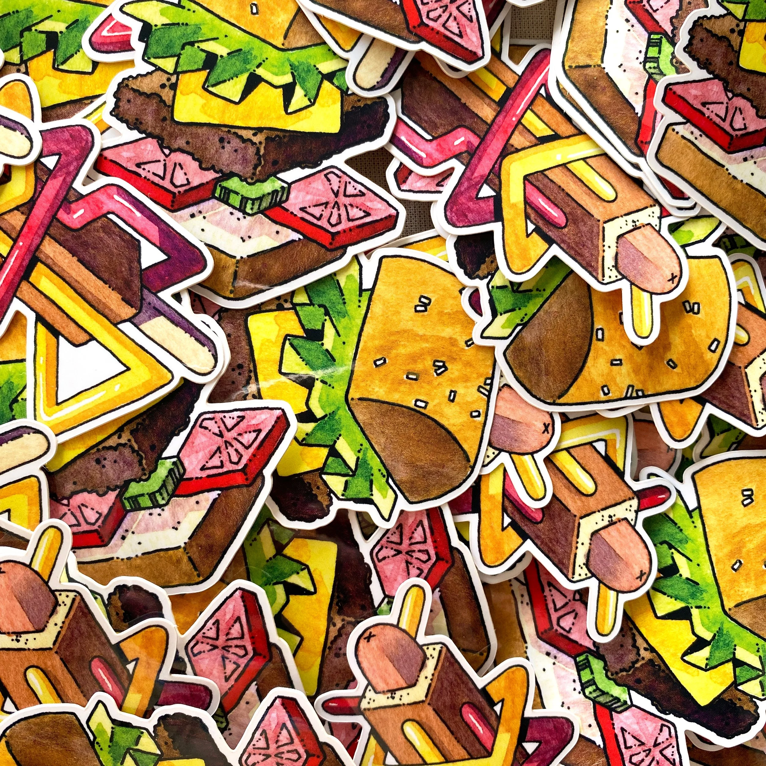 Cube Food - Sticker 2-Pack — Kasey Golden